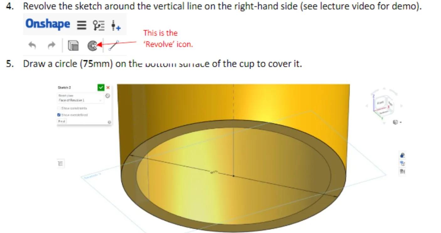 Solved Guide for Exercise 07: Coffee Tumbler in OnShape 1. | Chegg.com