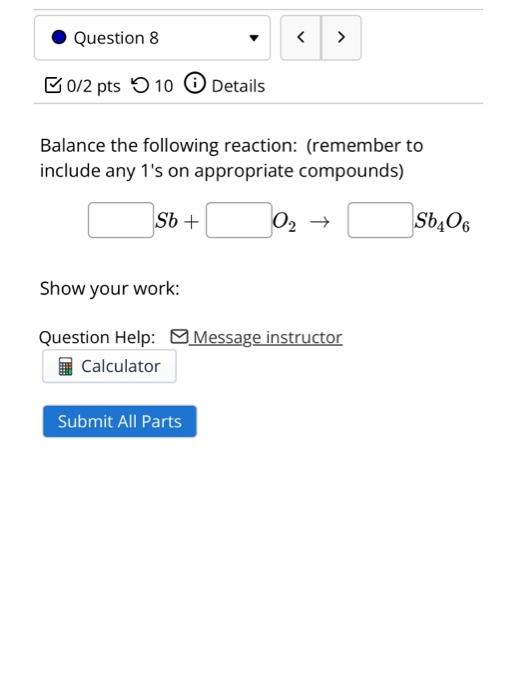 Solved Balance the following reaction: (remember to include | Chegg.com