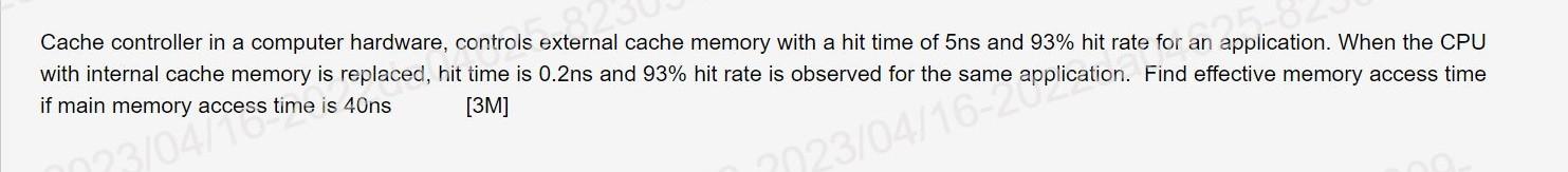 Solved Cache controller in a computer hardware, controls | Chegg.com