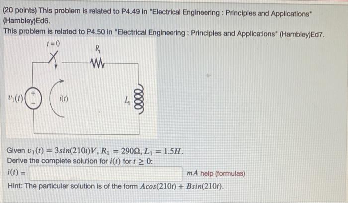 Solved (20 points) This problem is related to P4.49 in | Chegg.com