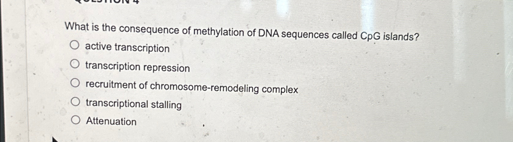 Solved What is the consequence of methylation of DNA | Chegg.com