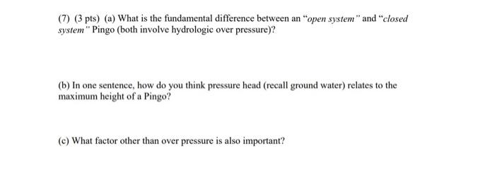 Solved (7) (3 pts) (a) What is the fundamental difference | Chegg.com