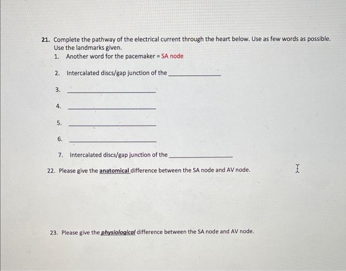 Solved 21. Complete the pathway of the electrical current | Chegg.com