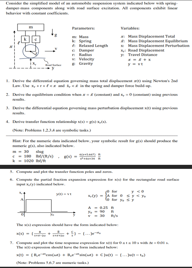Solved Compute and plot the transfer function poles and | Chegg.com
