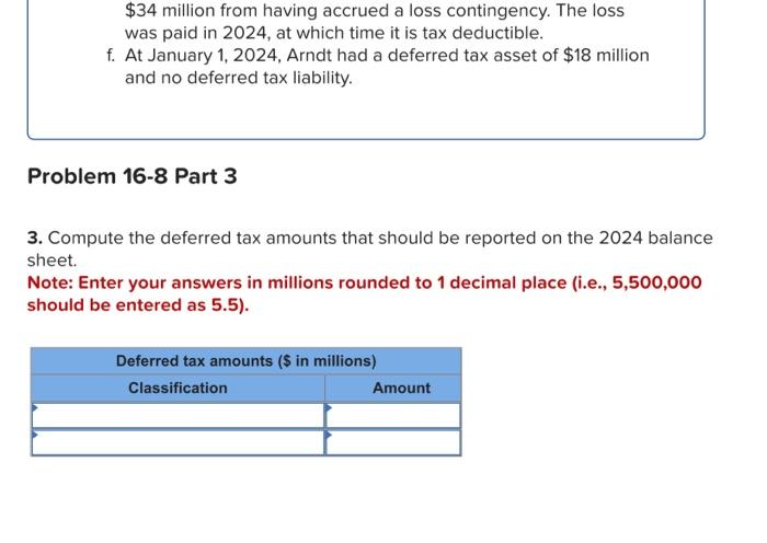 Solved Required information Problem 16-8 (Algo) Multiple | Chegg.com