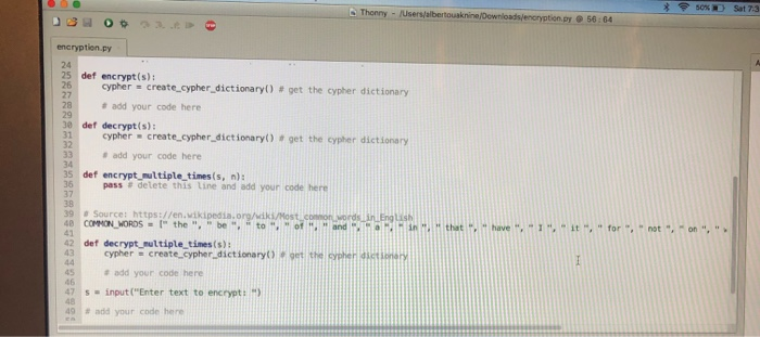 Solved wure TUUS Help Thonny - | Chegg.com