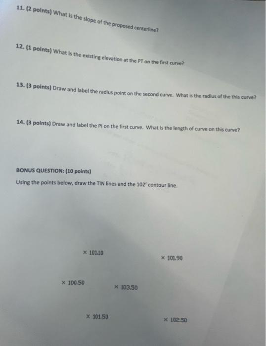 Solved 11. (2 points) What is the slope of the proposed | Chegg.com