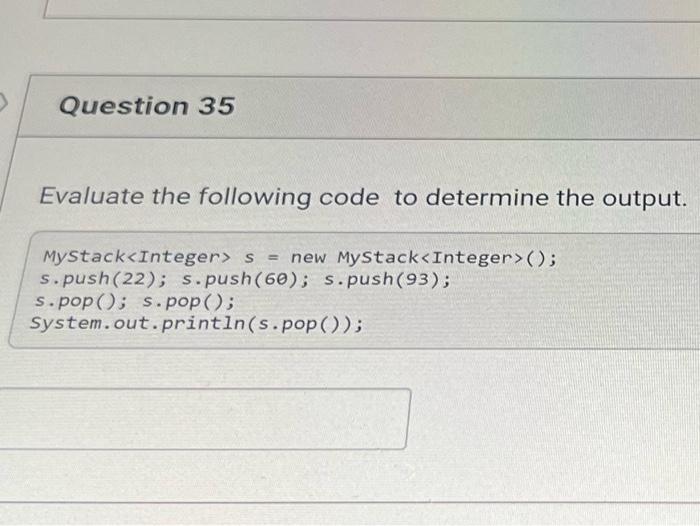 Solved Evaluate the following code to determine the output. | Chegg.com