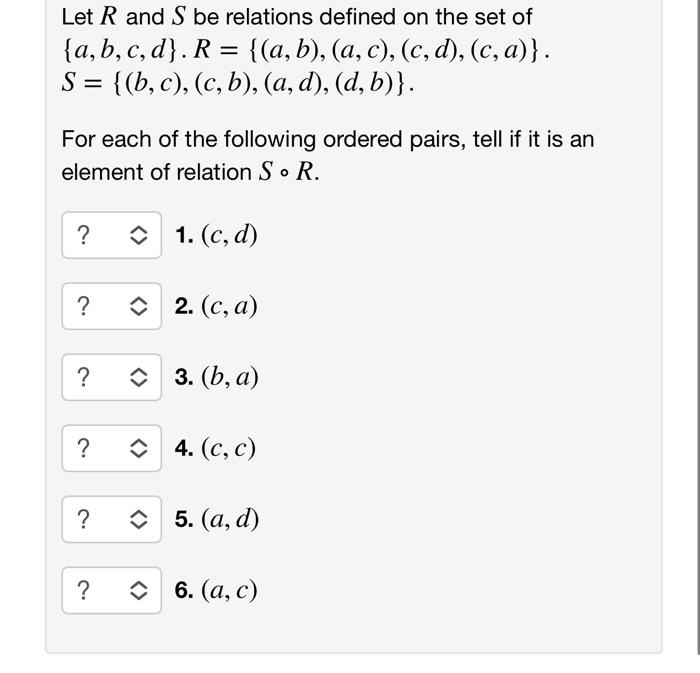 Solved Let R and S be relations defined on the set of | Chegg.com