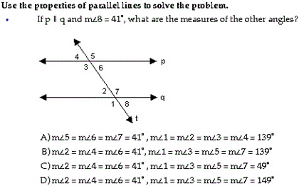 Solved Use the properties of parallel lines to solve the | Chegg.com