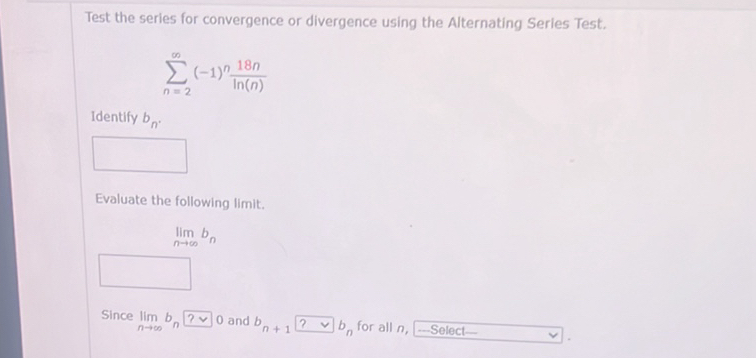 Solved Test the series for convergence or divergence using | Chegg.com