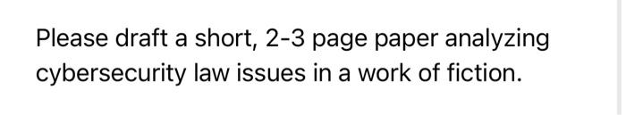 Solved Please draft a short, 2-3 page paper analyzing | Chegg.com