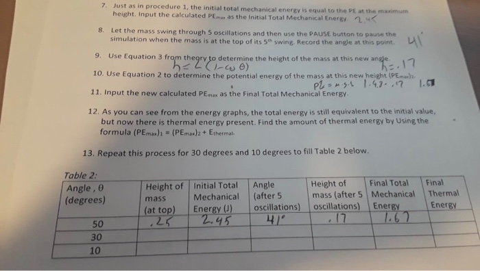 7. Just as in procedure 1, the initial total | Chegg.com