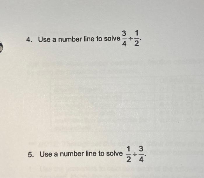 Solved 4. Use a number line to solve 43÷21. 5. Use a number | Chegg.com