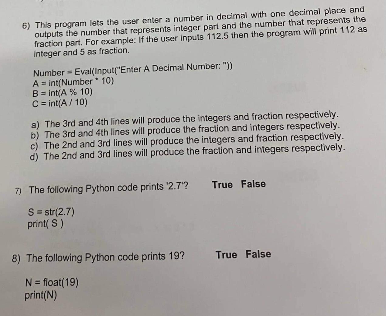 Solved 6) This program lets the user enter a number in | Chegg.com