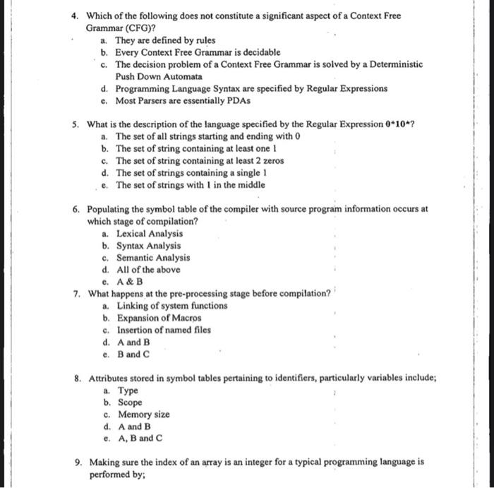 Solved 4. Which of the following does not constitute a | Chegg.com