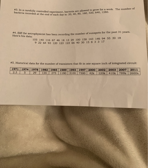 #3. In a carefully controlled experiment, bacteria | Chegg.com