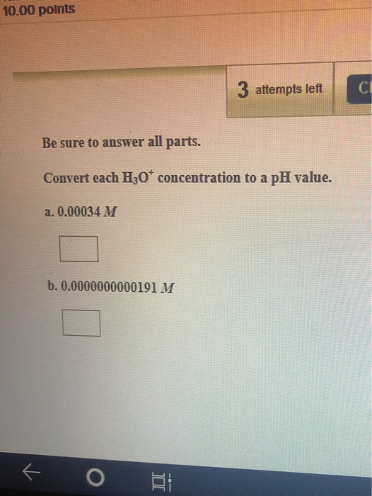 Solved 10.00 points 3 attempts left CI Be sure to answer all | Chegg.com