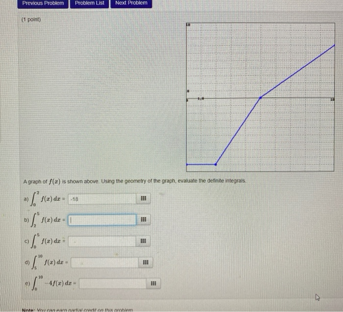 Solved Previous Problem Problem List Next Problem (1 point) | Chegg.com