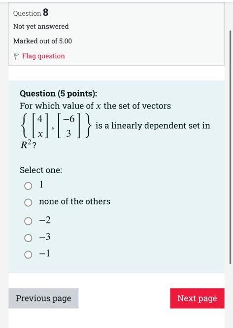 Solved Question 6 Not yet answered Marked out of 5.00 P Flag | Chegg.com