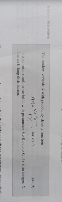Solved Gamma Distribution The random variable X with | Chegg.com