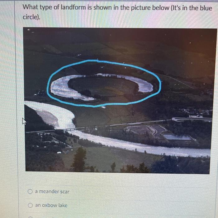 Solved What type of landform is shown in the picture below | Chegg.com
