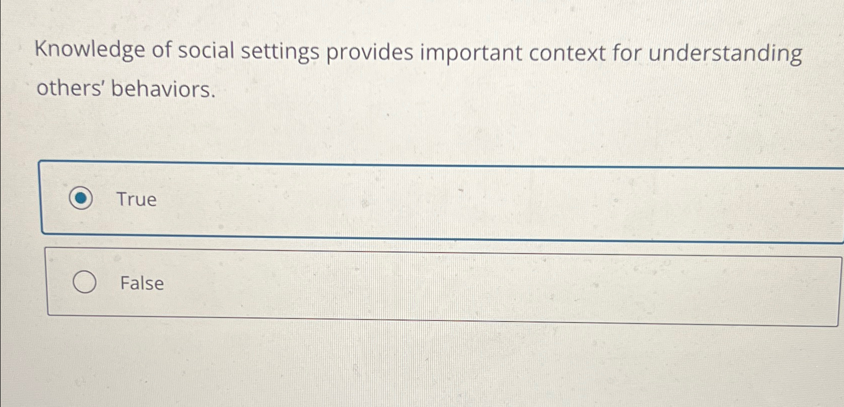 Solved Knowledge of social settings provides important | Chegg.com