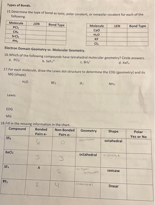 Solved SG: Bonds-EN in Polarity, Name: N P vocabulary Lewis | Chegg.com
