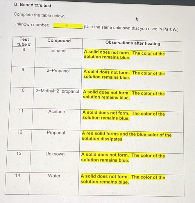 Solved Questions 1. Complete the table below based on your | Chegg.com