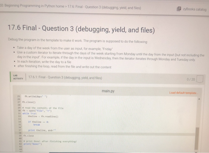 Solved Debug the program in the template to make it work. | Chegg.com