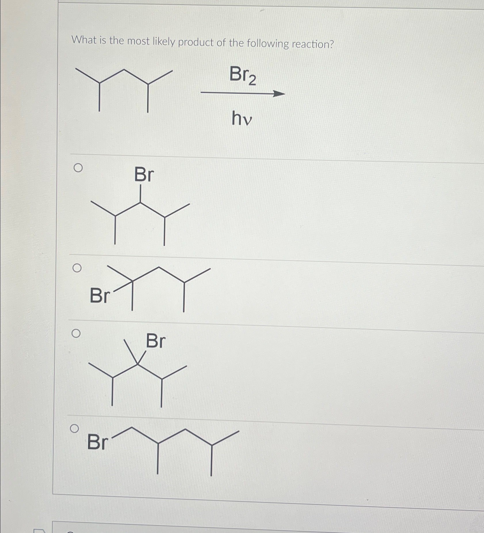 Solved What is the most likely product of the following | Chegg.com