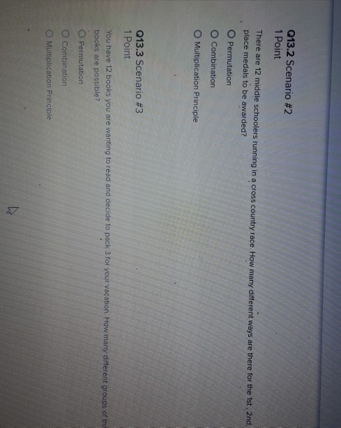 Solved Q13 Scenario matching 3 Points Read the following | Chegg.com