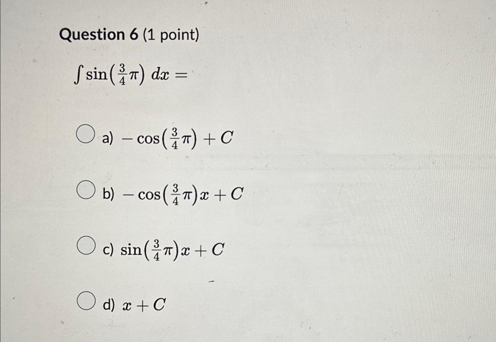 Solved Question 6 (1 | Chegg.com