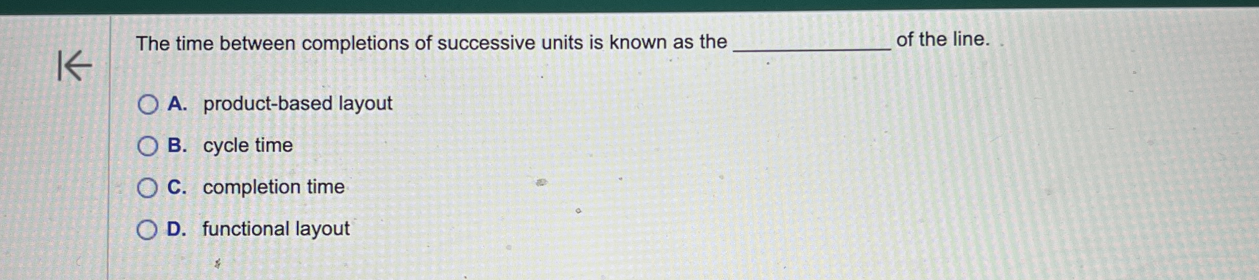 Solved The time between completions of successive units is | Chegg.com