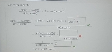 Solved Verify the | Chegg.com
