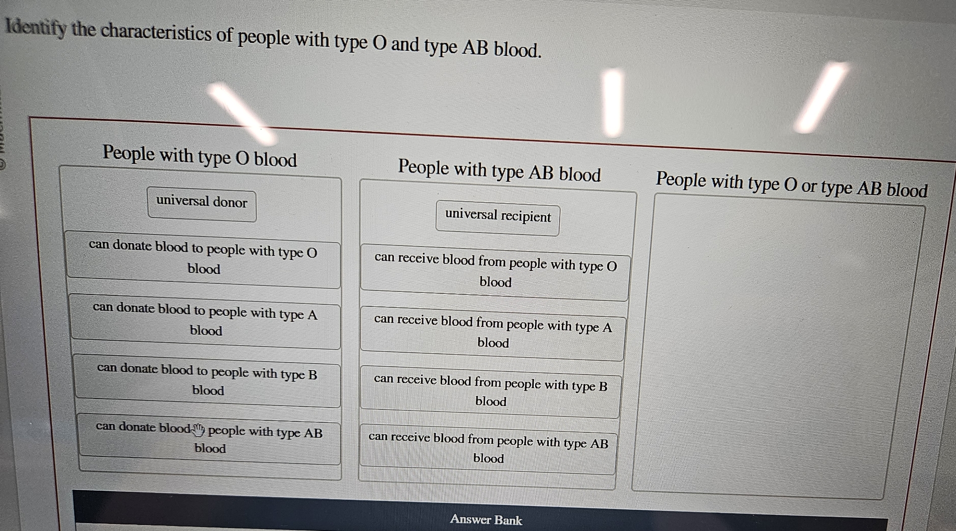 [Solved]: Identify the characteristics of people with thw ty