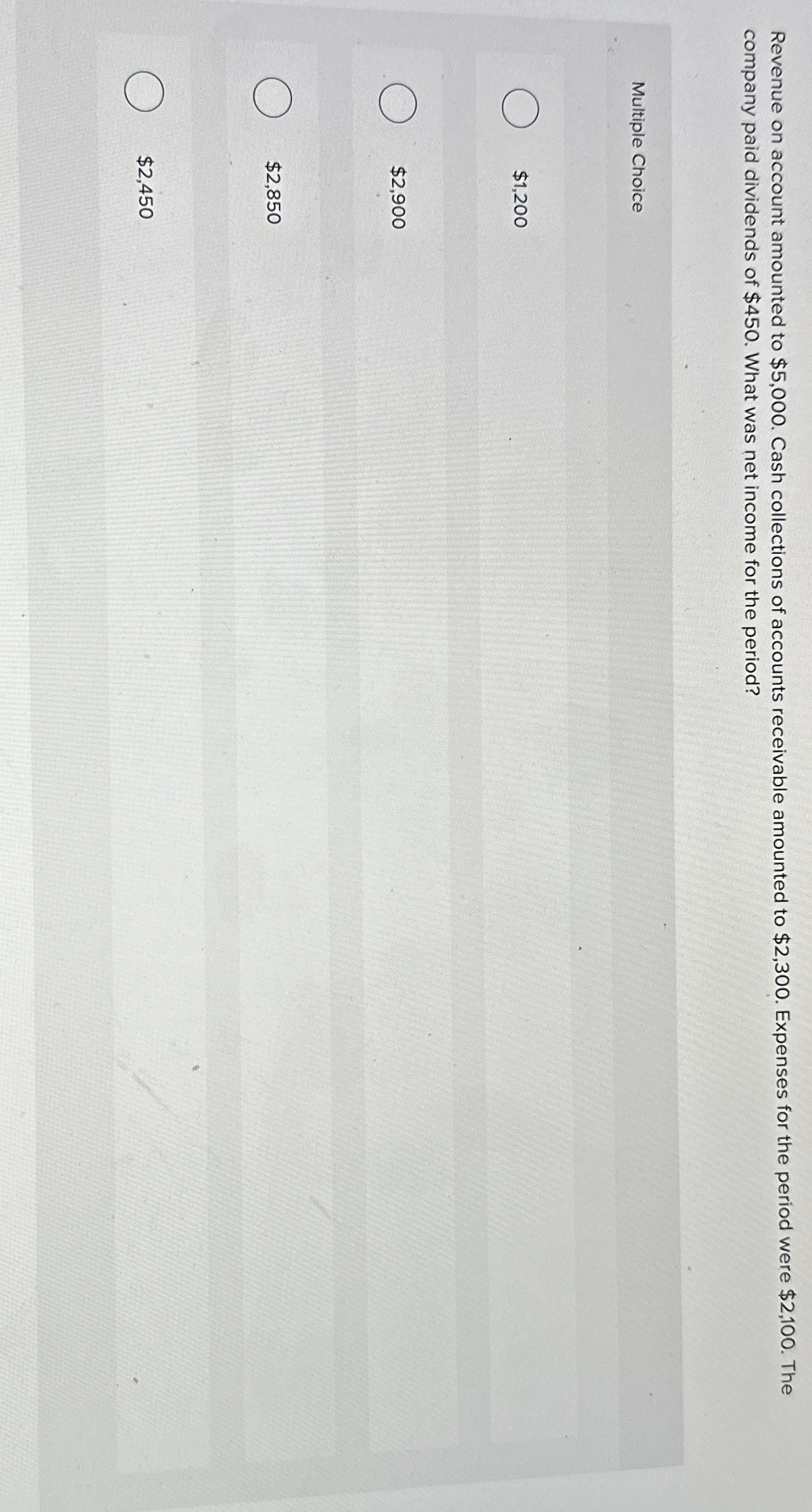 Solved Revenue on account amounted to $5,000. ﻿Cash | Chegg.com