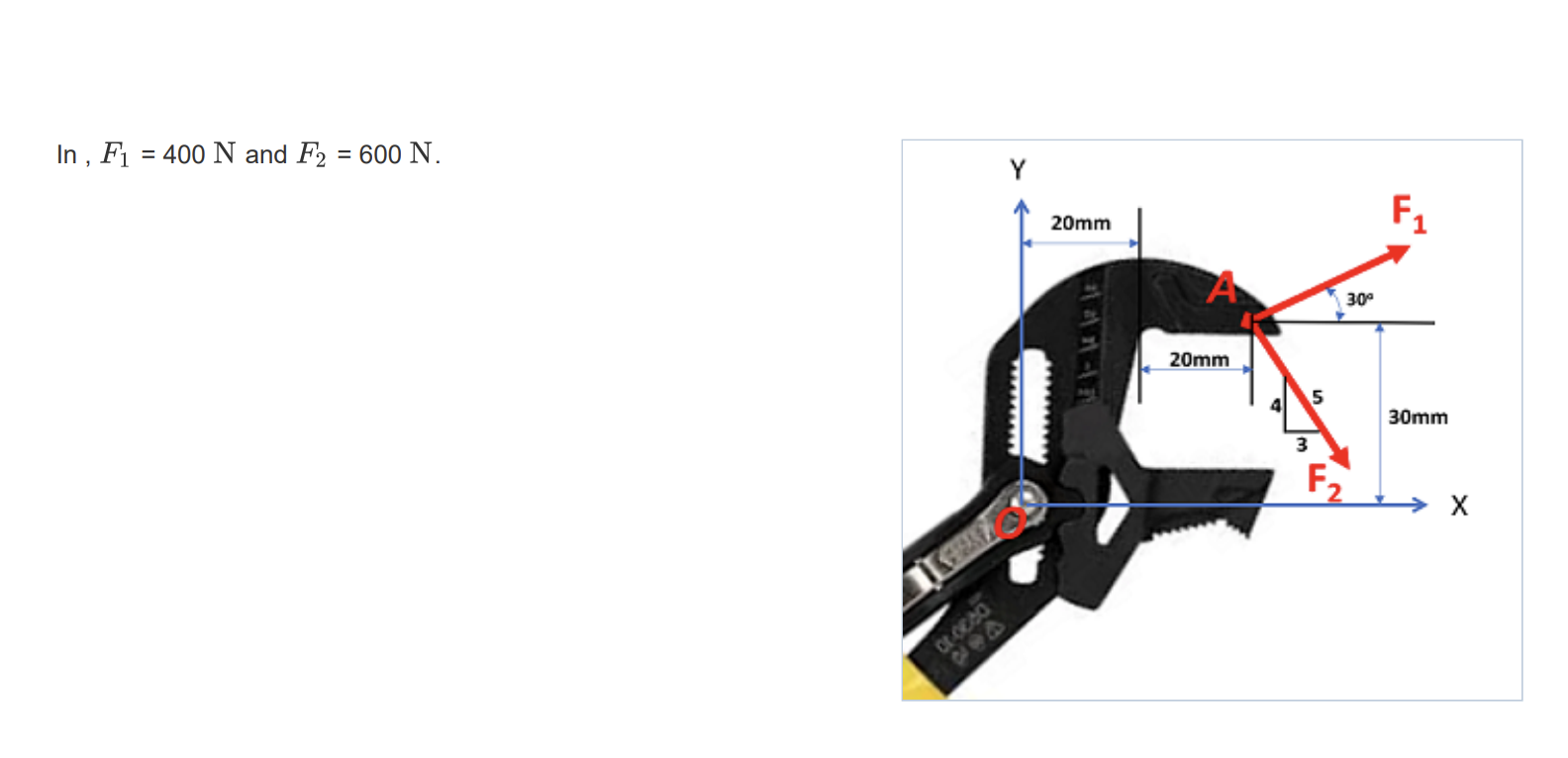 Solved In , F1=400N ﻿and F2=600N. | Chegg.com