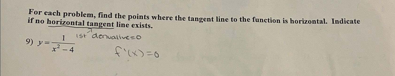 Solved For each problem, find the points where the tangent | Chegg.com