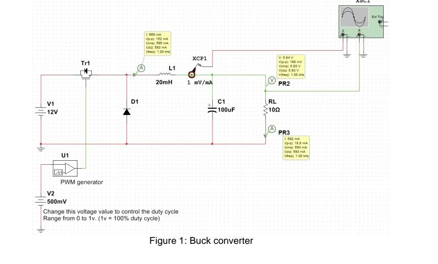Solved Explanation on the operation of the buck converter | Chegg.com