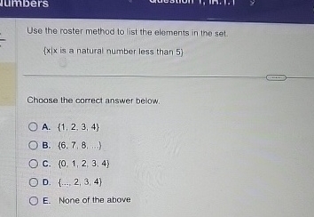 Solved How to solve Use the roster method to list the | Chegg.com