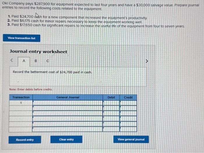 Solved Exercise 8-14 (Algo) Ordinary repairs, extroordinary | Chegg.com