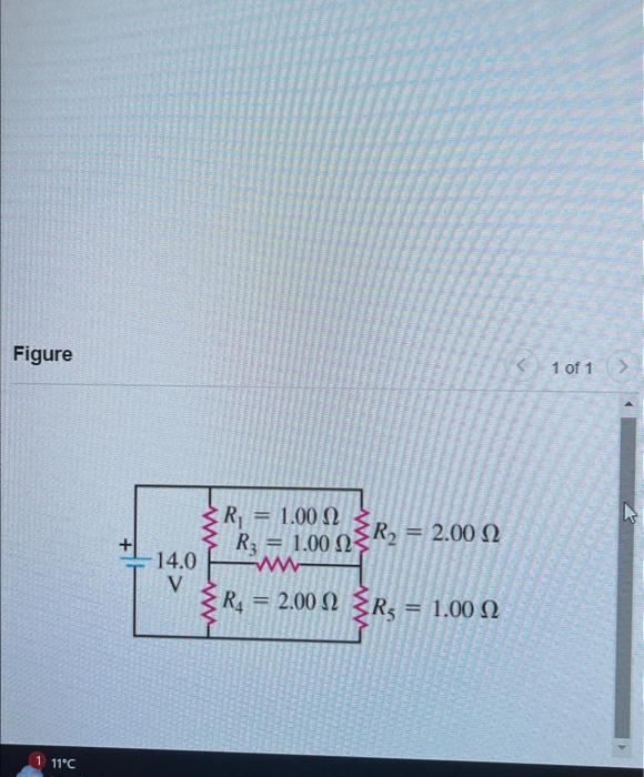 Solved Figure 1 of 1Find the current through the battery in | Chegg.com