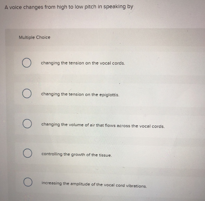 Solved A voice changes from high to low pitch in speaking by | Chegg.com