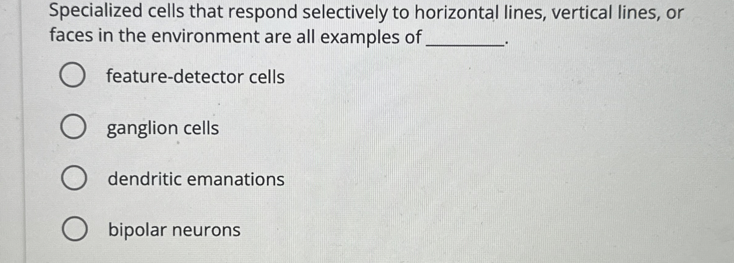 Solved Specialized cells that respond selectively to | Chegg.com