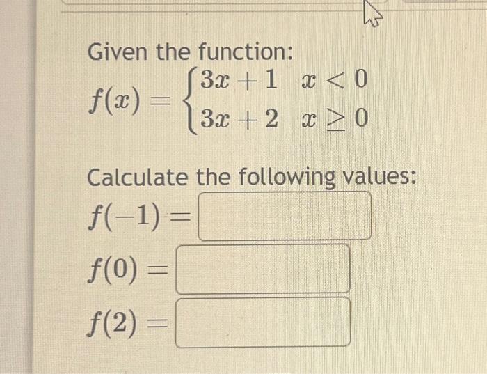 Solved Given the function: f(x) = √3x+1 x 0 | Chegg.com