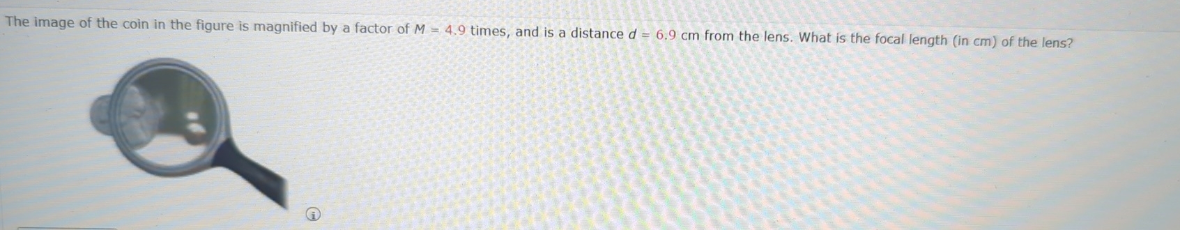 Solved The image of the coin in the figure is magnified by a | Chegg.com