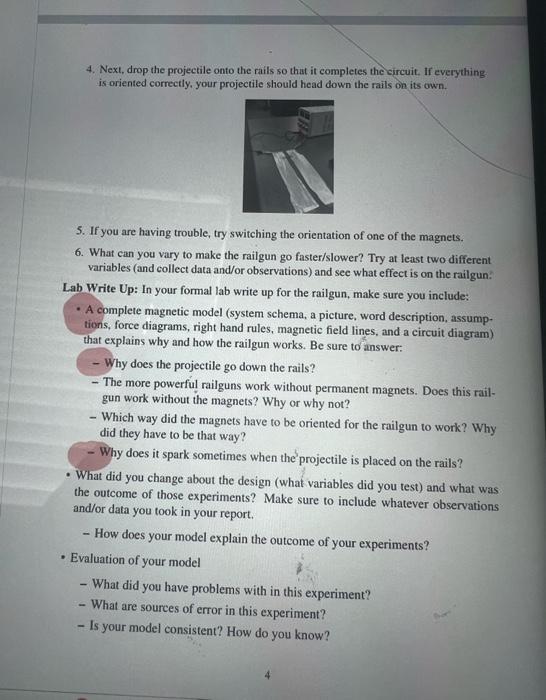 Solved Part 2 - (Mini) Railgun A railgun is a gun that uses | Chegg.com