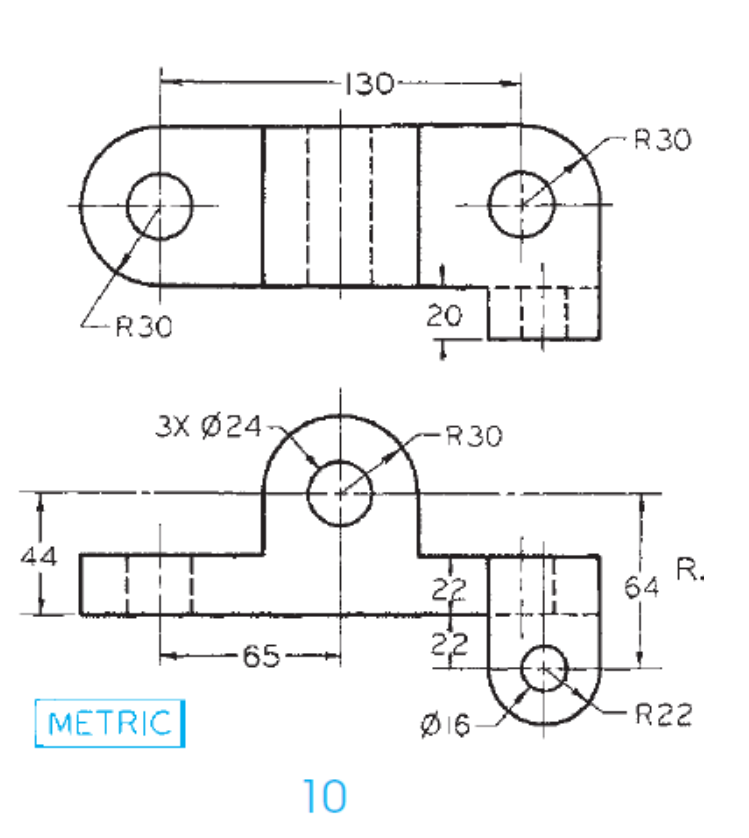 Solved Draw isometric solid on autocad. Dimension | Chegg.com