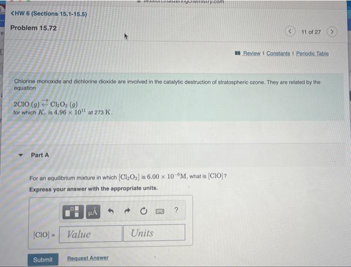 Solved 11 of 27 An Roviow I Constants I Periodic Table | Chegg.com
